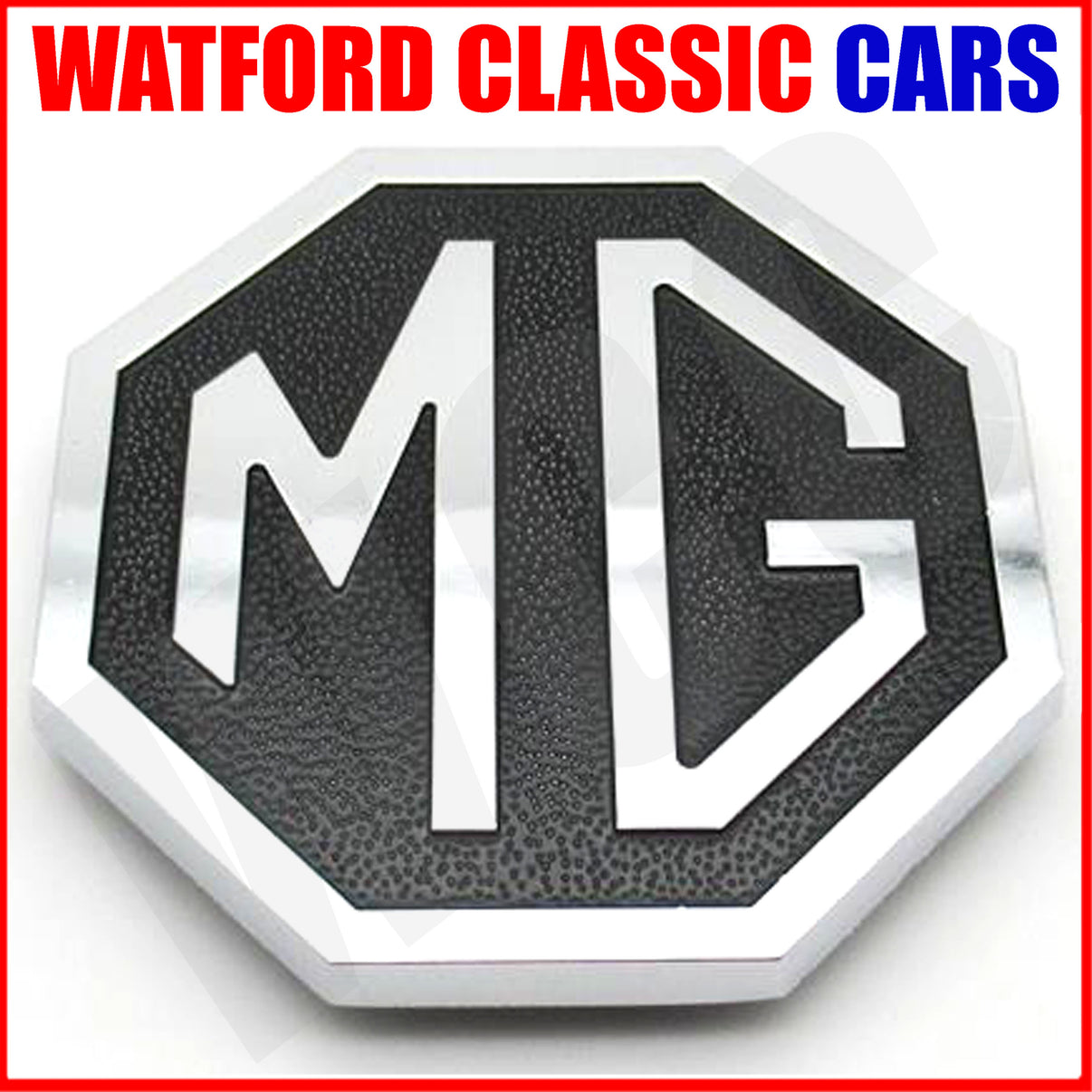 Badge Metal Octagon Boot Badge CHA545 MGB & MIDGET – Watford Classic Cars